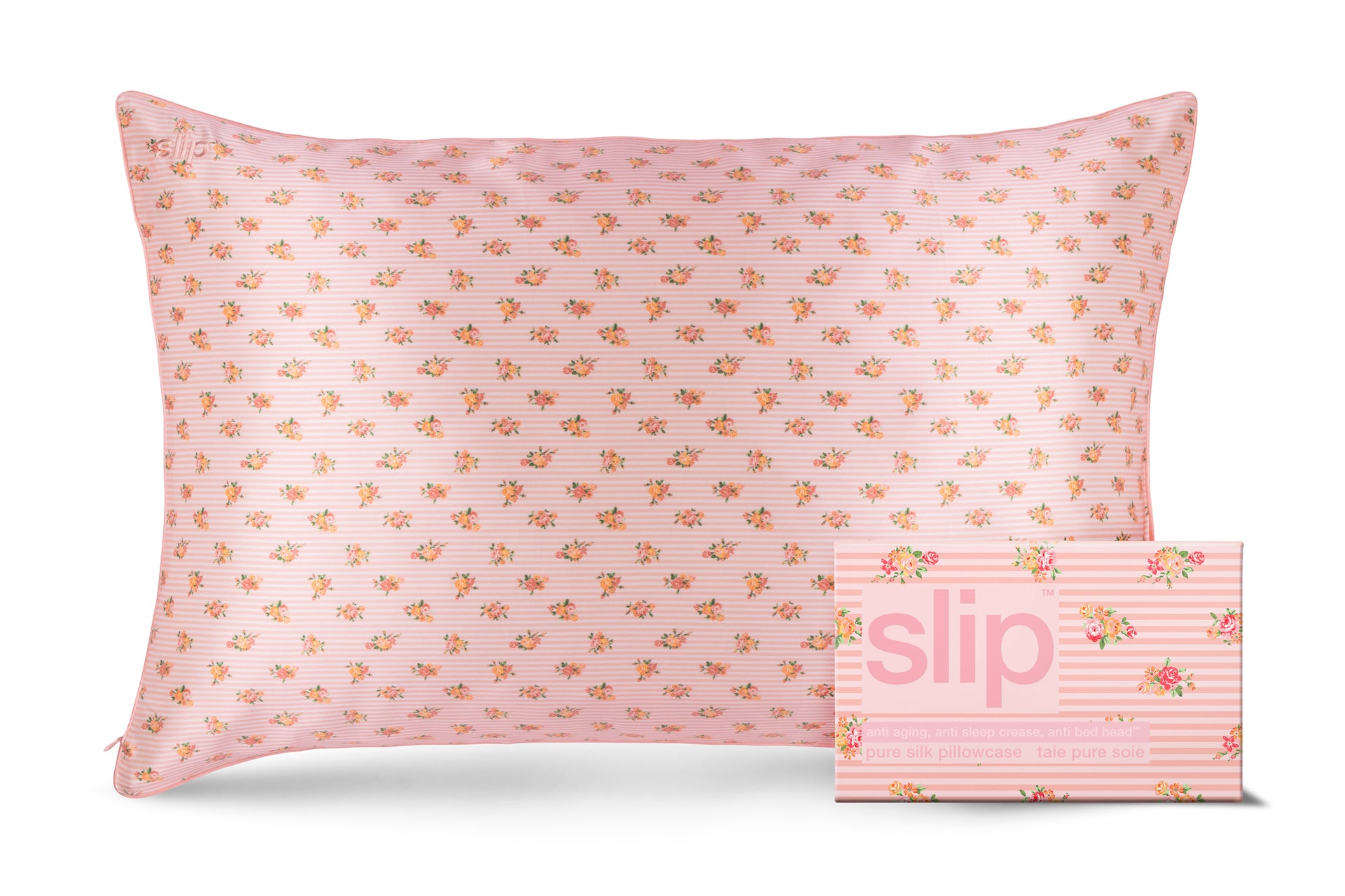 SLIP PURE SILK PILLOWCASE - PETAL - QUEEN - ZIPPERED – Slip