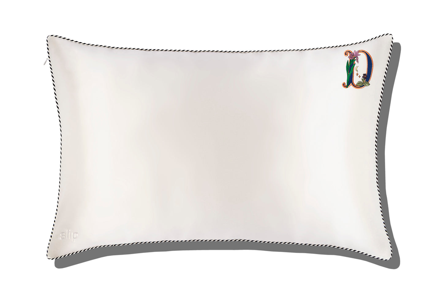 SLIP PURE SILK PILLOWCASE - WHITE - INITIAL COLLECTION - QUEEN ...