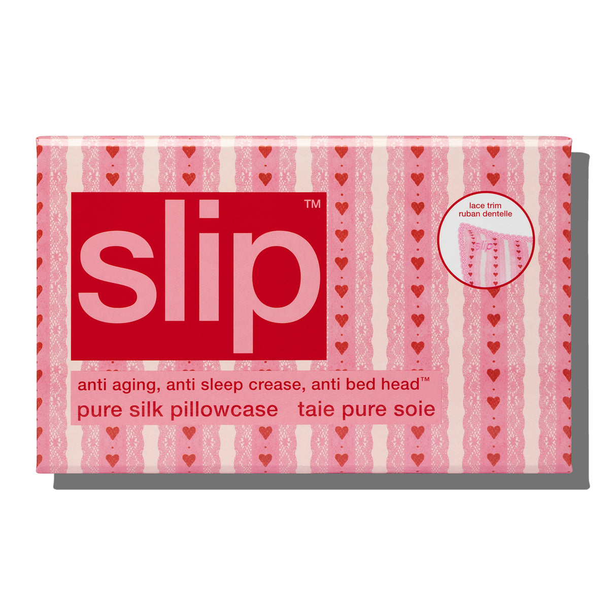 Sweetie Queen Zippered Pillowcase with Lace Trim – Slip