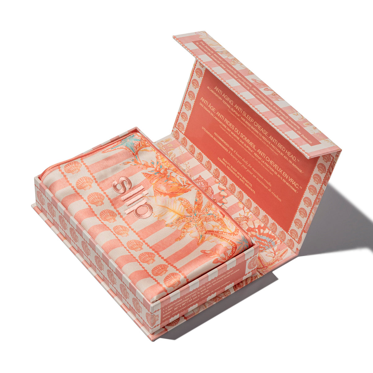 SLIP PURE SILK PILLOWCASE - SEASHELL - QUEEN - ZIPPERED – Slip