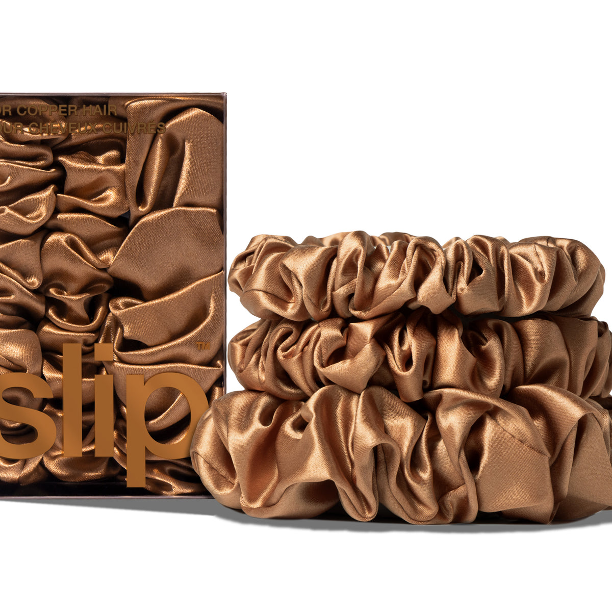 Back To Basics Copper Midi/Large Scrunchie Set – Slip