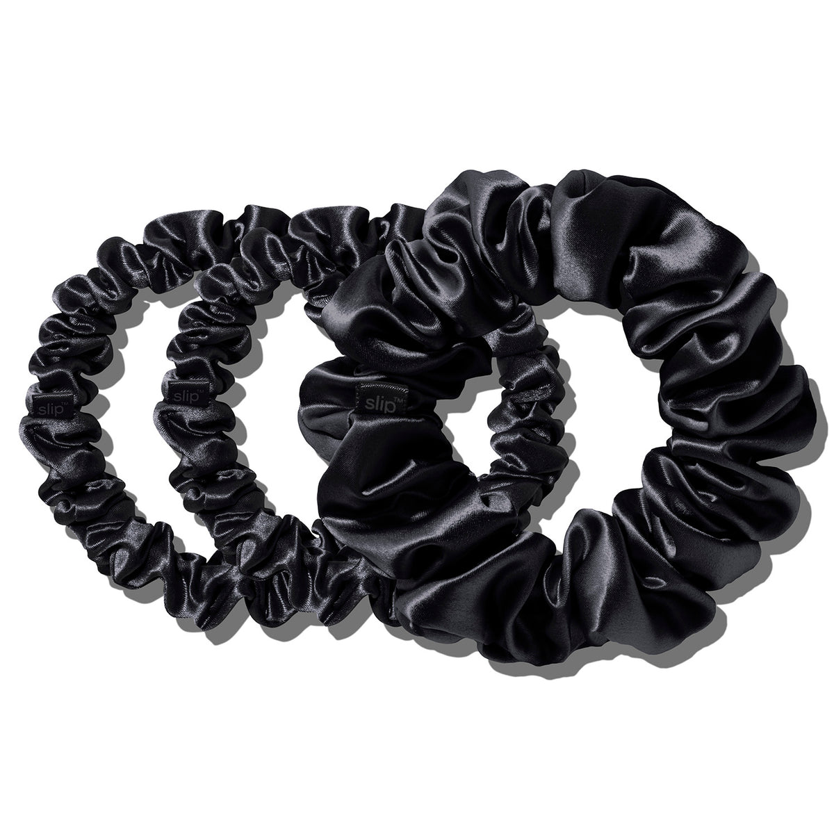 Back To Basics Black Midi/Large Scrunchie Set – Slip